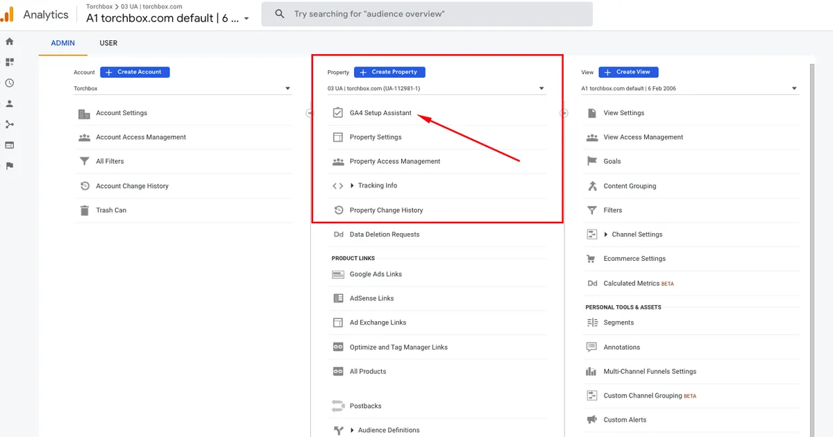 Disable Automatic GA4 Property Creation | Torchbox